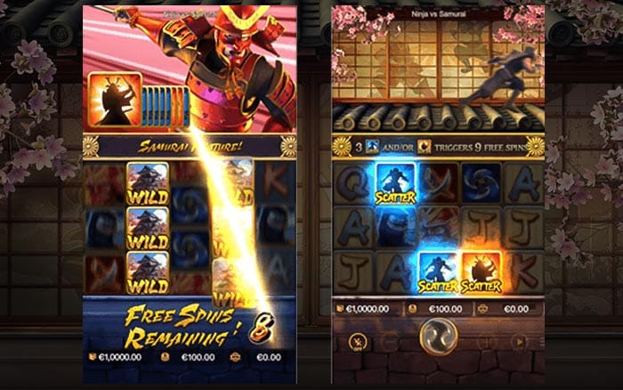 Ninja vs Samurai Pg รีวิวเกมสล็อตสุดมันนินจาปะทะซามูไร