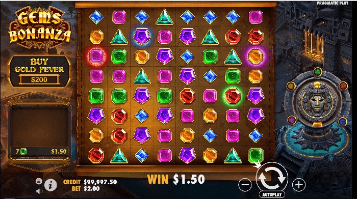 Gems Bonanza Slot สล็อตค่าย Pragmatic Play ภาพสวย โบนัสเยอะ