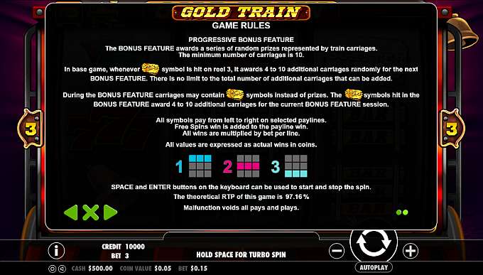Gold Train สล็อตรถไฟสายทองคำ รถไฟขบวนด่วนแจกโชค จาก Pragmatic Play